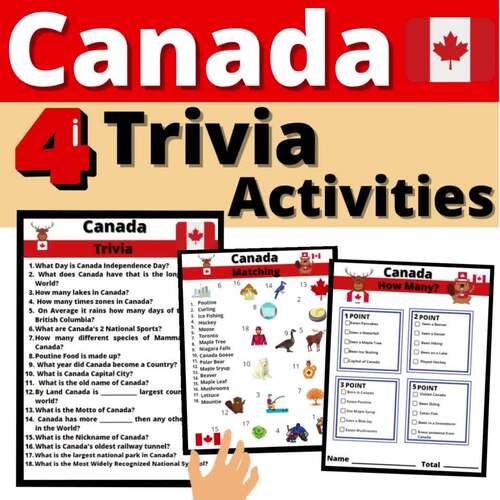 Canada Class Activities Resource Group Games Canada Day by ...
