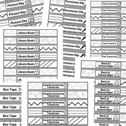 Reminder / Brag Bracelets: School & Classroom Events by Makers 'N Shakers