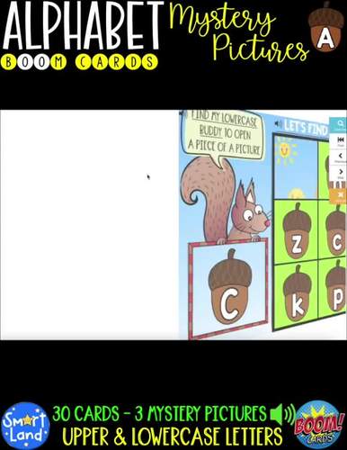 Alphabet practice Mystery Pictures digital cards | Acorns | TPT