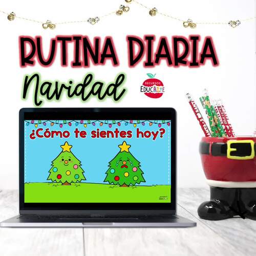 Rutina diaria - Navidad - Presentación - Kindergarten spanish daily routine