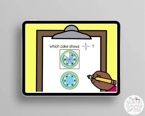 Digital Matching Fractions Boom Cards™ Activity | TPT
