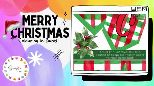 Printable | Merry Christmas | Bunting Banner | Bulletin Board by ...