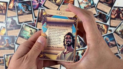 Heroes of the Old Testament Bible Character Playing Cards – Printable Deck