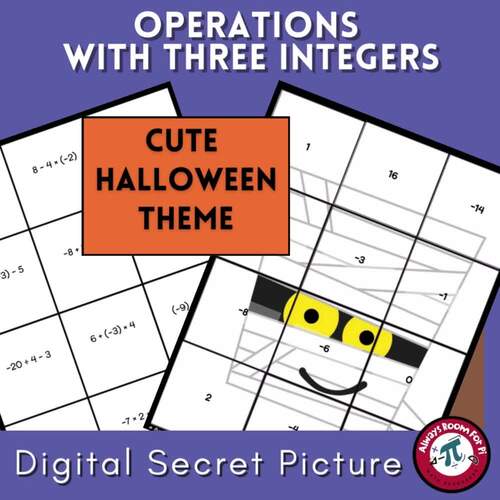 7th Grade Rational Number Operations Halloween Digital Picture Puzzle ...