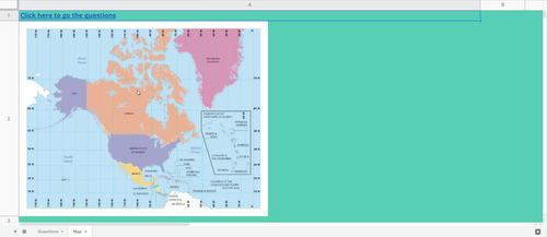 Latitude and Longitude Digital Mystery Picture Activity | North America