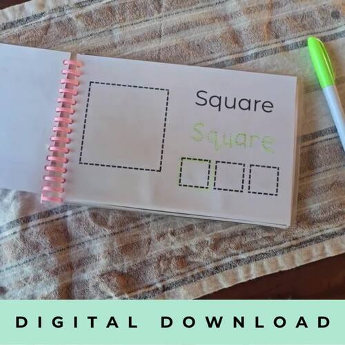 Shape Tracing Worksheets, Book, Preschool, PDF by Healing Home | TPT