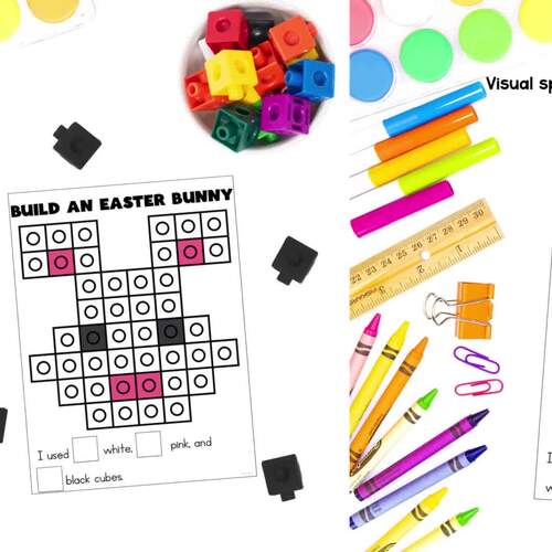 Snap Cube Puzzles Easter Math FLASH 50% OFF by I Love 1st Grade