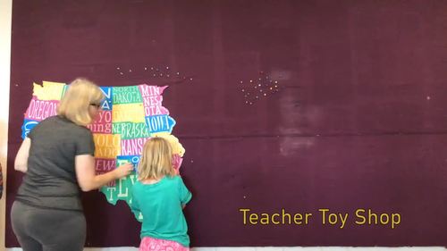 United States Map Activity and Interactive Bulletin Board — USA States ...