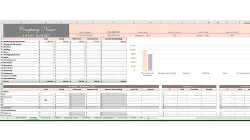 Event Planner Excel Spreadsheet by Mom Money Map | TPT