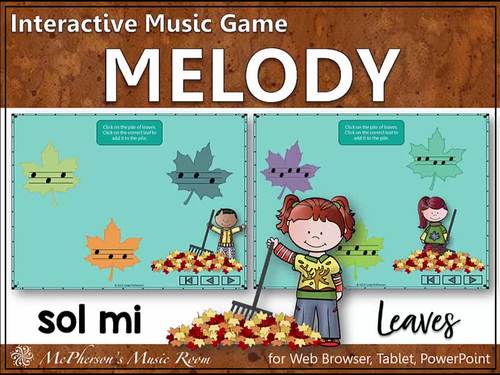 Solfege | Fall Music | Sol Mi Interactive Melody Game {Leaves} | TPT