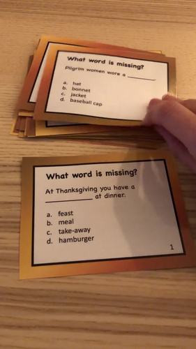 Thanksgiving Task Cards by The ESL Educator | TPT
