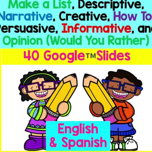 April Writing Prompts Bilingual Print and Digital | TPT