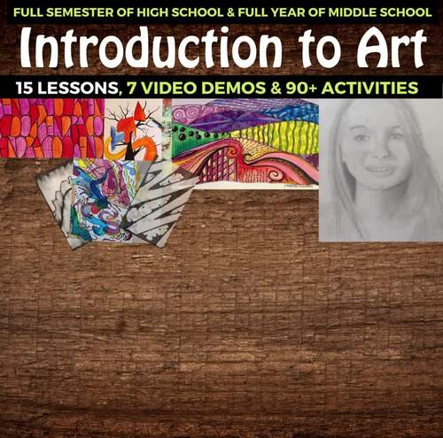 *Year long High School Visual Art Curriculum - Intro to Art & Drawing ...