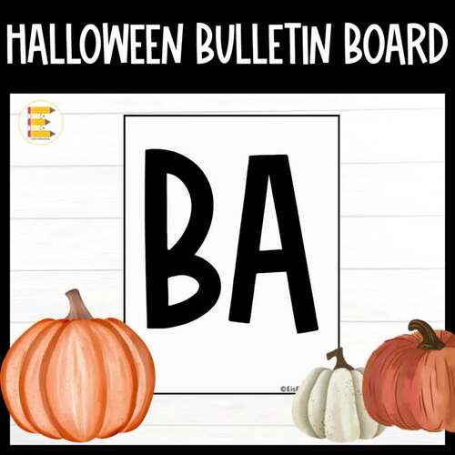 Fall Bulletin Board Set - Halloween, October Door Decor by E is for ...