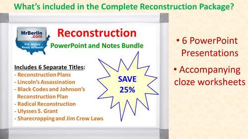 Reconstruction PowerPoint and Notes Bundle by MrBerlin | TPT