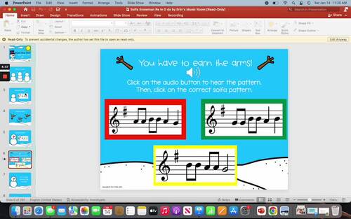 Winter Music Solfege Snowman Interactive Whiteboard Game for Re | TPT