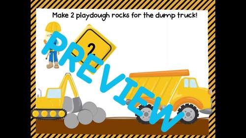 Construction Theme Math Counting Playdough Mats for Preschool , PreK ...