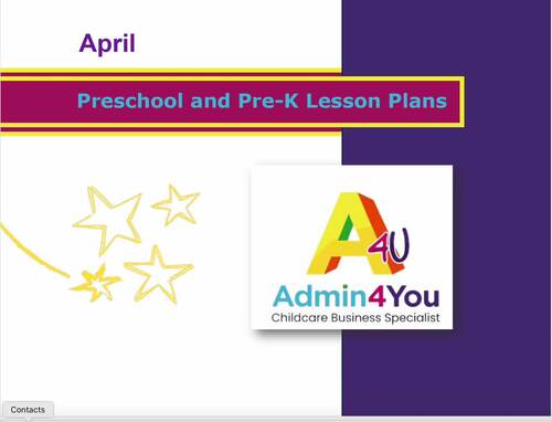 April Preschool and Pre-K Lesson Plans by Admin 4 You | TPT