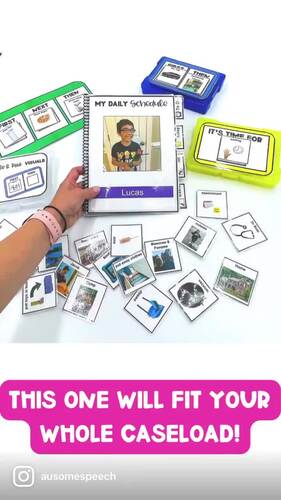 Special Education Speech Therapy Visual Schedule Autism (Edit and ...