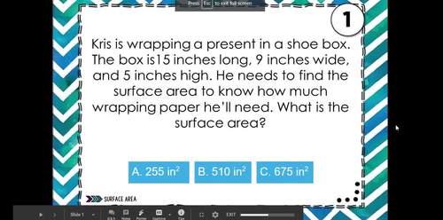 Surface Area Digital Math Task Cards and Quick Quiz by Cognitive Cardio ...