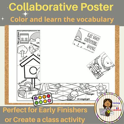 French Spring Vocabulary : Le Printemps | Collaborative Poster | TPT
