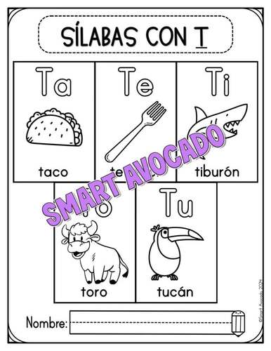 Actividades Práctica Sílabas con la letra T | Ta Te Ti To Tu Worksheets ...