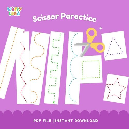 Scissors Activity 2 | Cutting Activities, Preschool Scissor Skills Practice