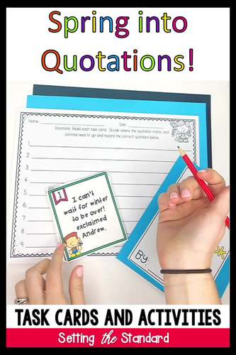Quotation Marks by Setting the Standard | Teachers Pay Teachers