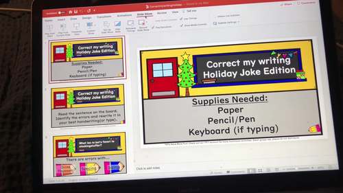 Correct My Handwriting- Holiday Joke Edition by OTs Have More Fun