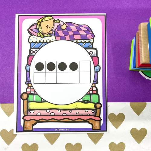 Princess & the Pea Fairy Tale Counting Activity by Turner Tots | TPT