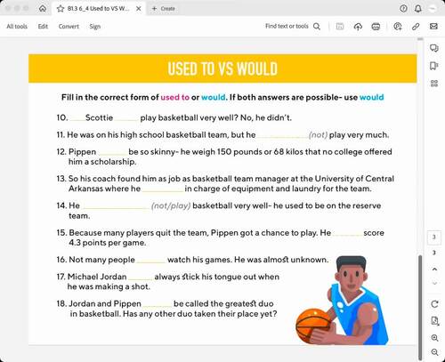 ESL Intermediate Lesson: Learn When to Use 'Used to' vs 'Would' | TPT