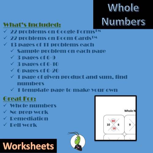 Whole Number Operations Drill Math Game and Practice Bundle | TPT