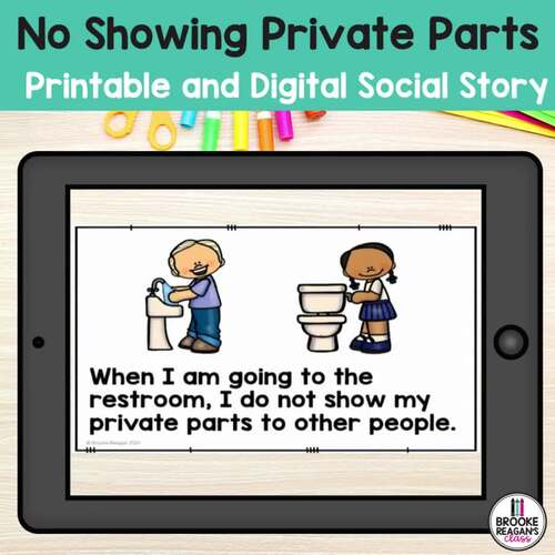 Social Story - No Showing Private Parts by Brooke Reagan | TPT