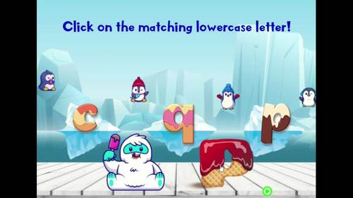 Matching Uppercase Letters to Lowercase Letters - Winter Literacy Boom ...