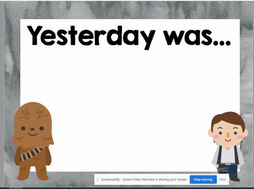 Star Wars Themed Calendar Set for Star Wars Classroom Decor | TPT