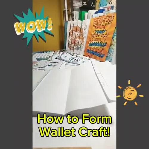 Father’s Day Wallet Craft: 5 Themes:Coloring:Coupons:Buckcs:ID Card: Gift!