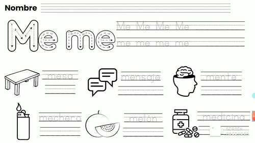 Letras M, P, L, S - trazos y vocabulario by Maestra Francheska M. Ed