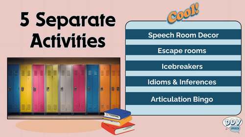 Middle School Speech Activities August Bundle Fun Language Puzzles ...