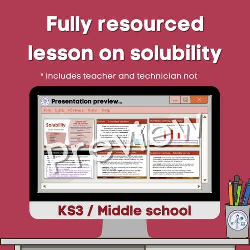 Solubility by CMGs Science lessons | TPT