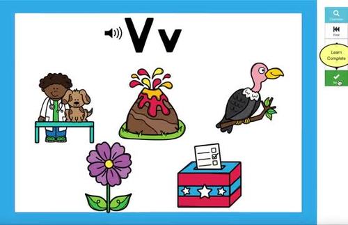 Letter Vv with Boom Cards™ | Digital by Just Julie Shop | TPT
