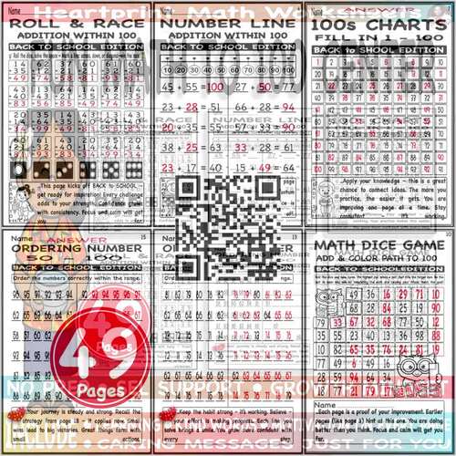 First Grade Math Games, Math Centers to 100 Worksheets, Activities ...