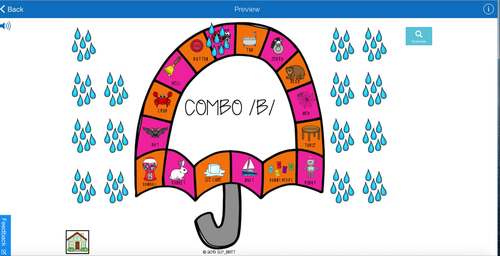 SPRING UMBRELLA & RAIN, DIGITL BOOM CARDS, ARTICULATION by SLP Britt