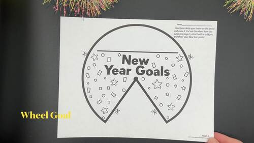 New Year Goal-Setting Wheel 2026 | SEL Reflection & Kindness Craft