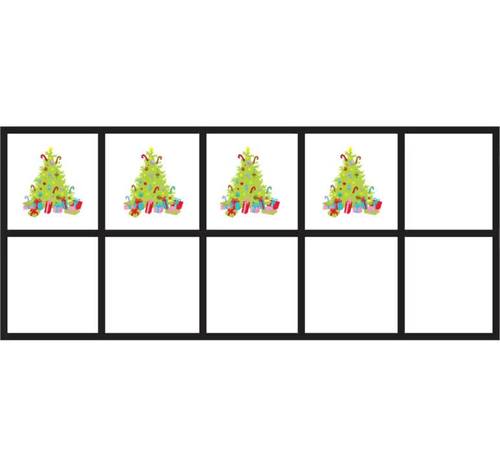 Christmas Tree 10 Frames Math Clip Art - Set 4 [TeKa Kinderland]