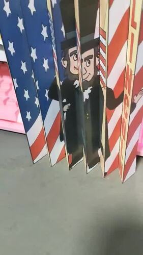 Presidents' Day Craft Abraham Lincoln Agamograph Art Activities 2D Posters