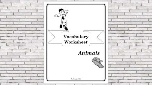 Bundle: 4 Vocabulary Worksheets (English) by The Polyglot Club | TPT