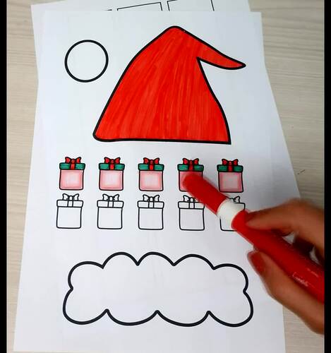 Santa Hat Craft Headband | Christmas Name Hat Craft Template Activity