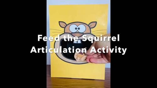 Feed the Squirrel Printable Fall Articulation Activity Autumn Speech ...