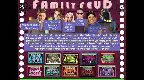 ACAPELLA MUSIC GENRE FAMILY FEUD! 6 rounds of interactive Questions and ...