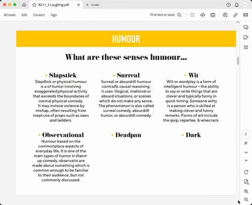 ESL Upper Intermediate Lesson: Learn about Sense of Humour & Laughing